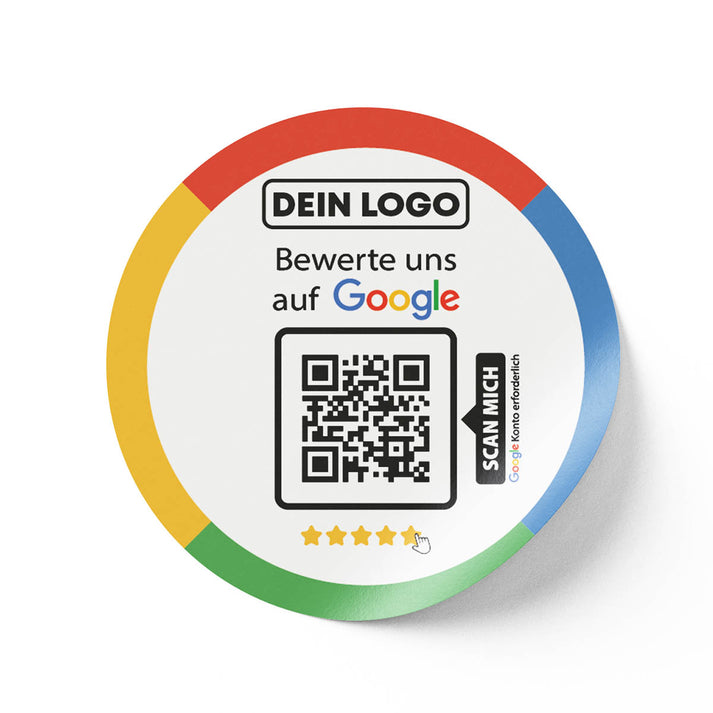 Google Bewertung Aufkleber mit QR Code | bewertly.de